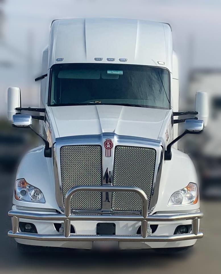 304 Stainless Steel New Semi Truck Deer Guard With LED Lights For ...